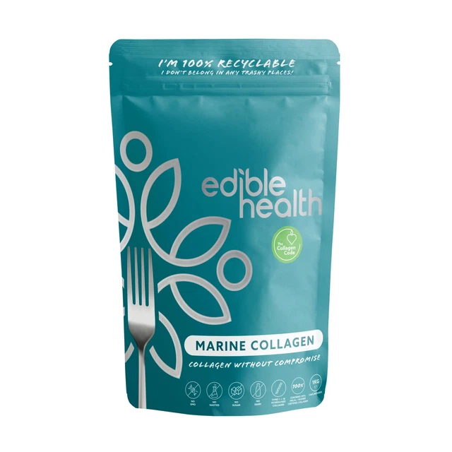 EDIBLE HEALTH HIGH Protein Marine Collagen Powder, Collagen Supplements ...