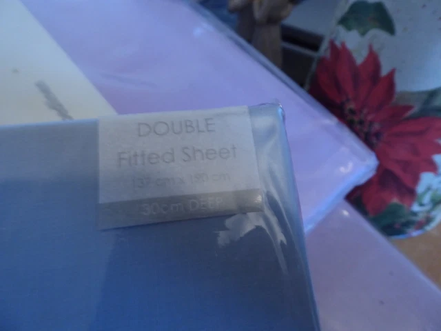 BRAND NEW sky blue fitted double sheet $12.05 - PicClick AU