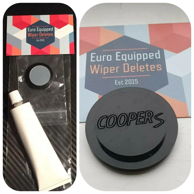 COOPER S ENGRAVED Wiper Delete Bung Dewiper Blank Mini R50 R53 Jcw GP ...