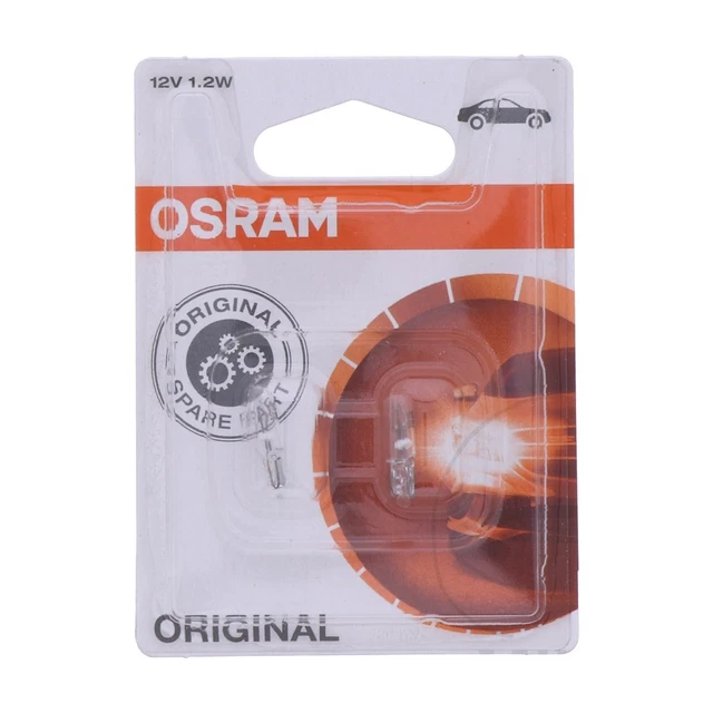 OSRAM BULB 12V1.2W W2X4.6D 2Bl 1 Pack Fit Piaggio Skipper 125 LX 1998 ...