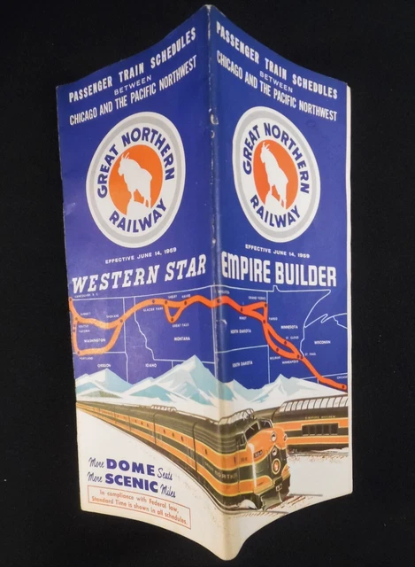 GREAT NORTHERN RAILWAY Route Map and Schedule of the Empire Builder ...
