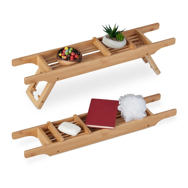 PONT DE BAIGNOIRE bambou tablette de baignoire salle de bain Plateau ...