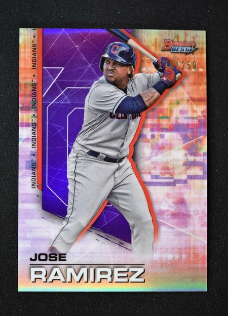 2021 BOWMAN'S BEST Base Violet #9 Jose Ramirez /250 - Indians de ...