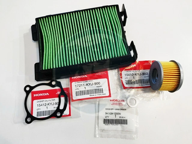 GENUINE HONDA CBR250R CB300F CBR300R Air Filter Oil Filter Service Kit ...