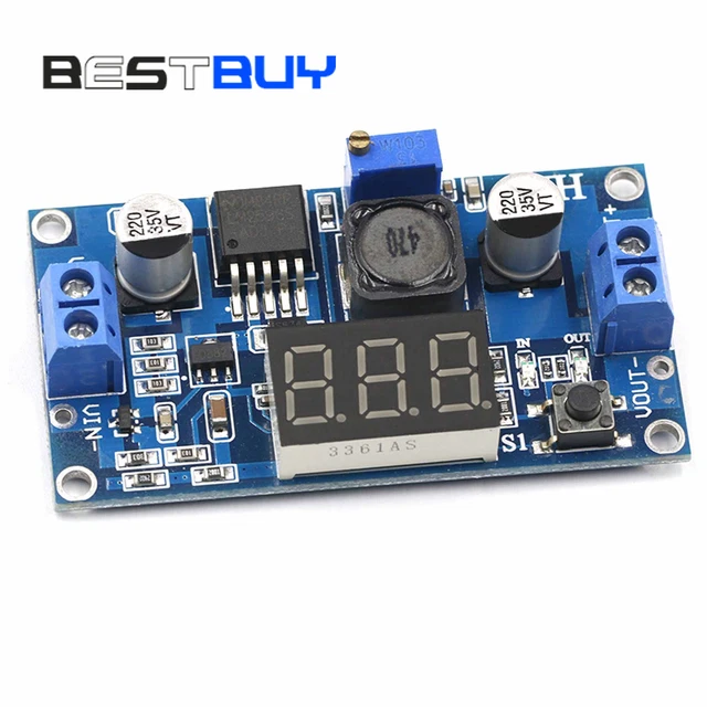 LM2596 DC-DC 3A Adjustable Step-Down Buck Power Module LED Display ...