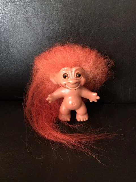 VINTAGE 1960 /70’S Regd Des Plastech Troll Original Orange 7’’ Hair ...