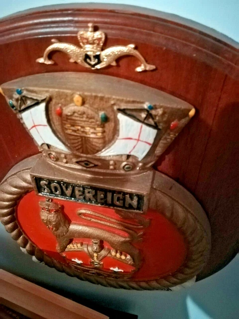 CREST HMS SOVEREIGN Submarine Royal Navy Wall Plaque Submarine £50.84 ...