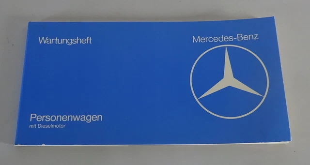 SERVICE BOOK MERCEDES Benz W123 Diesel blank without entries Status 03/ ...