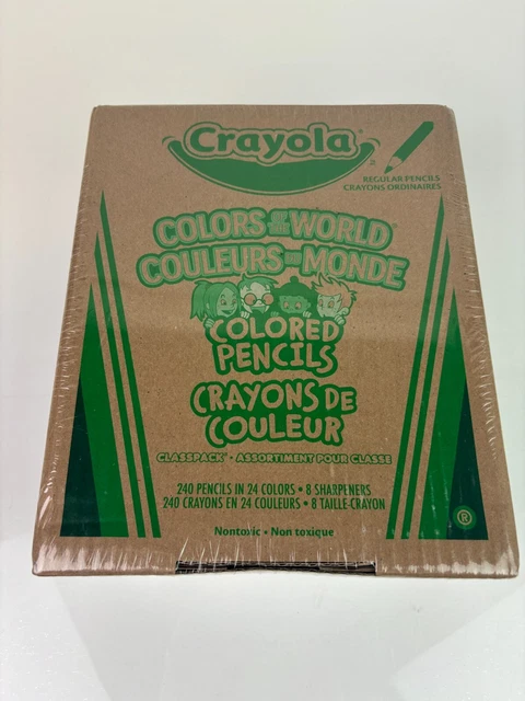 CRAYOLA COLORS OF the World Colored Pencils Classpack Set 240/Pack £45. ...