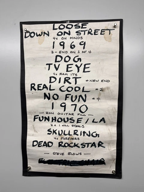 IGGY AND THE Stooges Setlist Hand Written Iggy Pop Original 2003 $1,079 ...