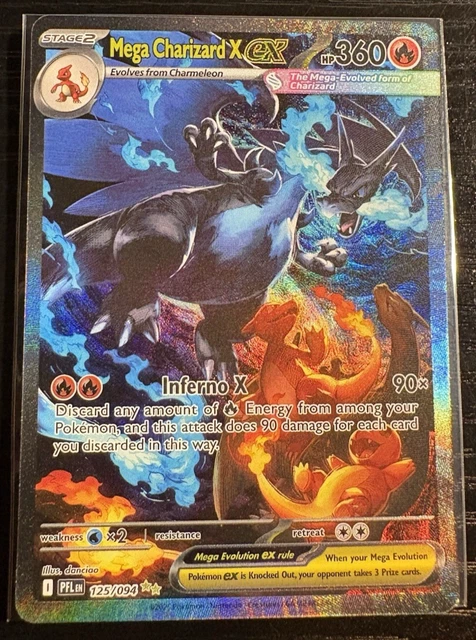 POKÉMON TCG PHANTASMAL Flames Mega Charizard x Ex 125/094 VERY CLEAN ...