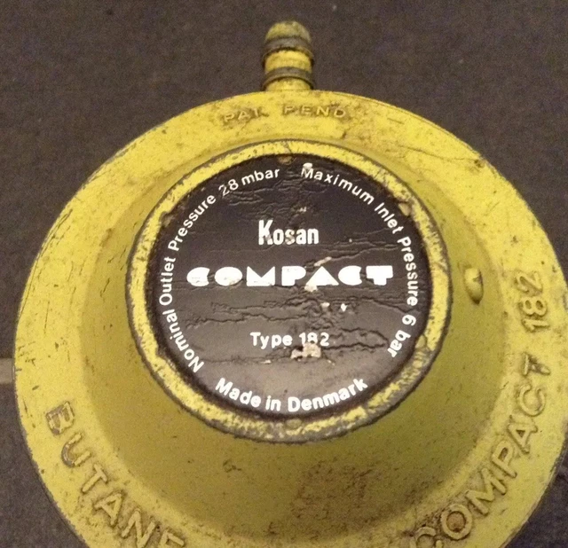 VINTAGE KOSAN GAS Regulator Butane Compact 182 Denmark Nordic Sweden ...
