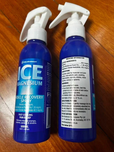 ICE MAGNESIUM MUSCLE Recovery Spray 100g X2 $17.99 - PicClick AU