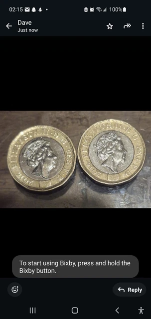 2016 £1 ONE pound coin rare minting error, crown is misprinted and ...