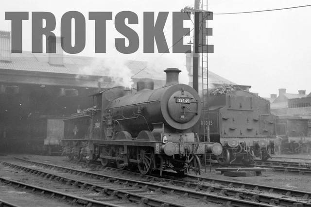 LARGER NEGATIVE BR British Railways Steam Loco 32449 Class C2X 1960 £6. ...