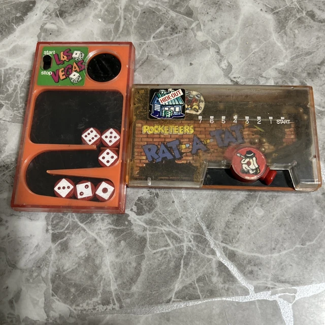 POCKETEERS TOMY BUNDLE - Las Vegas 1976 & Rat A Tat 1978 Vintage Retro ...