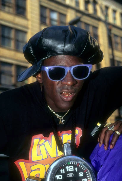 RAPPER FLAVOR FLAV appears in a portrait taken on April 22, 1991 - Old ...