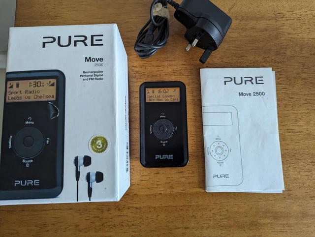 PURE MOVE 2520 Rechargeable Personal Digital DAB/FM Radio - Black ...