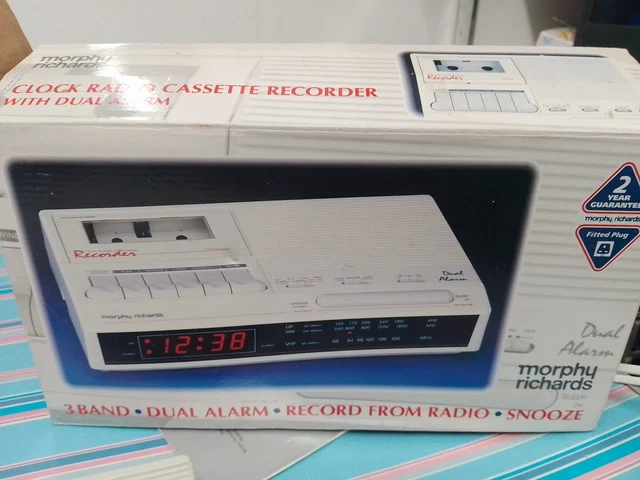 MORPHY RICHARDS CLOCK Cassette Recorder With Dual Aram £21.52 - PicClick UK