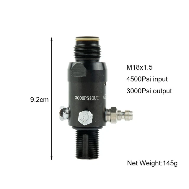 4500PSI-REGULATOR PCP AIR Tank Valve Regulator HPA Output 3000Psi ...