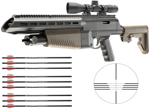 UMAREX AIRJAVELIN PRO Air Rifle Arrow Gun PCP + Arrows & 4x32 Scope ...