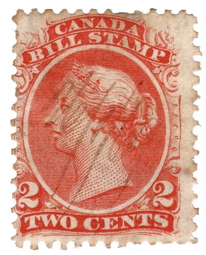 (I.B) CANADA REVENUE : Bill Stamp 2c (1865) £4.99 - PicClick UK