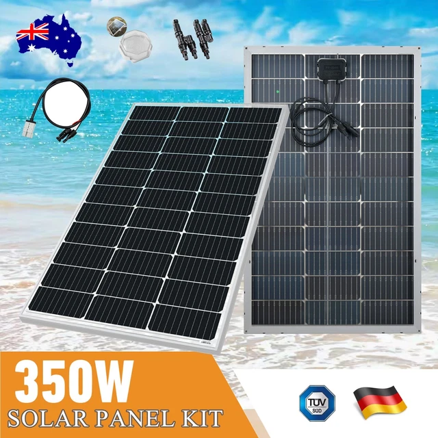 12V 350W FIXED Bifacial Shingled Solar Panel Kit Mono Cells Generator ...