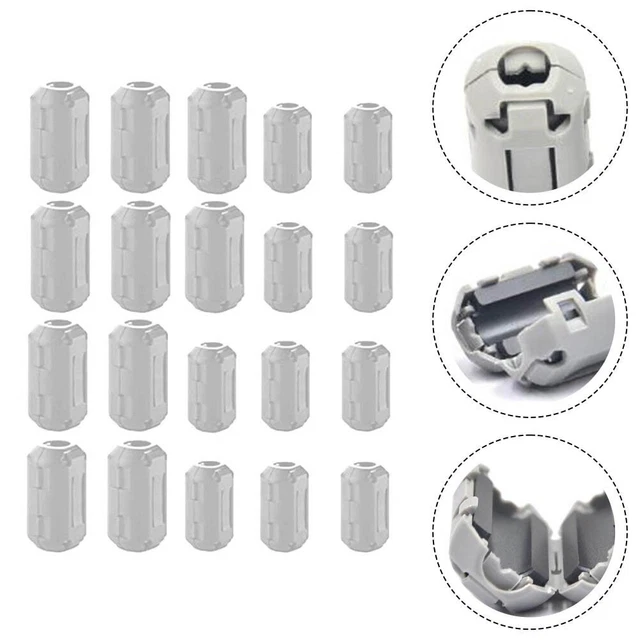 LOT DE 20 perles à noyau en ferrite pour réduire les interférences ...