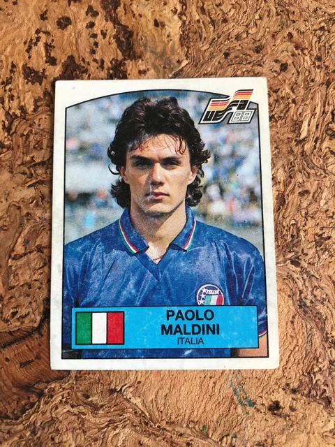 PAOLO MALDINI PANINI UEFA EURO 1988 #87 Italy Legend Milan Italia Soccer GOAT RC EUR 20,00 ...