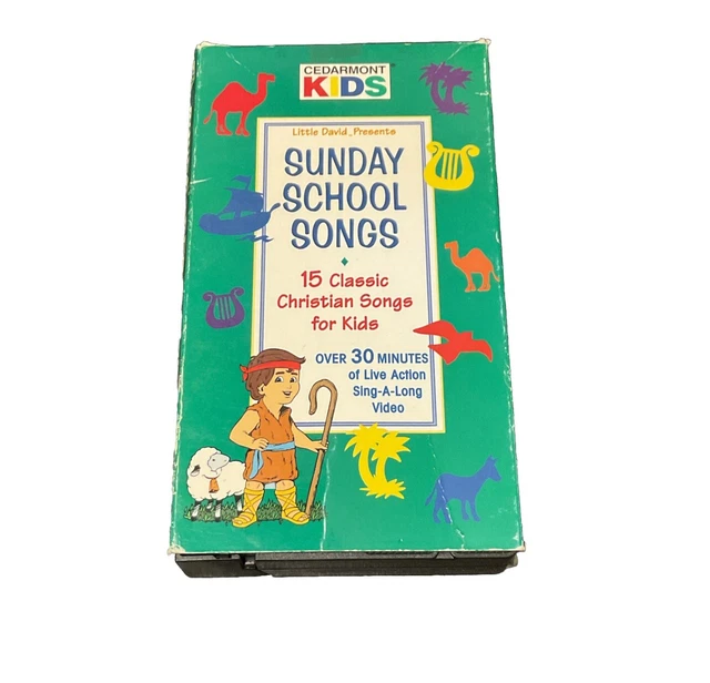 SUNDAY SCHOOL SONGS (Vhs) Cedarmont Kids Sing-Along Christian Music ...