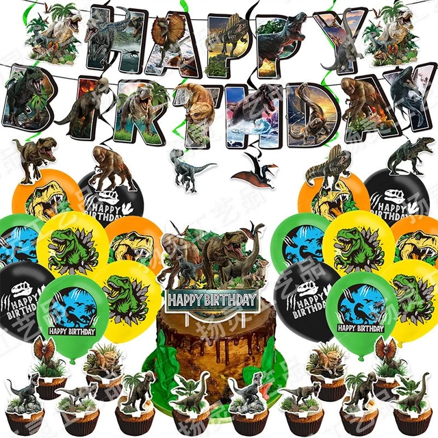 JURASSIC WORLD: REBIRTH Theme Birthday Party Decor Banner Balloon Baby ...