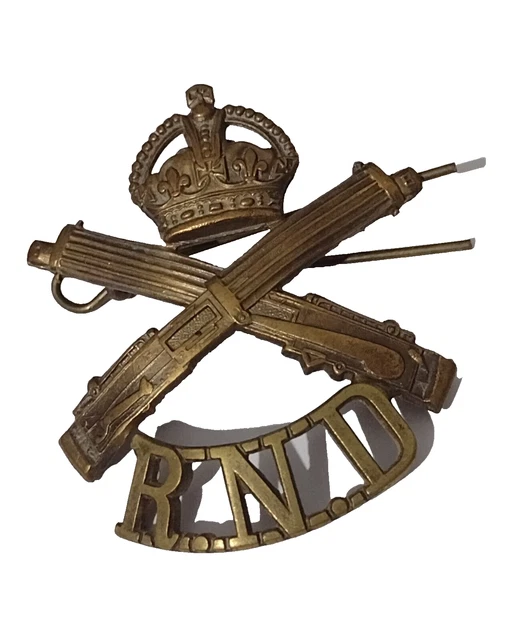 WW1 RND ROYAL Navy Division Machine Gun Battalion Badge KC Brass ...