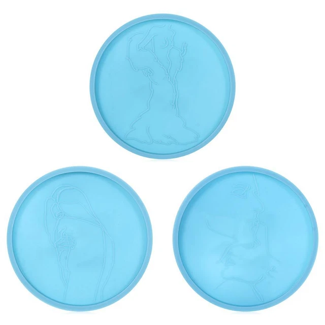 Decoration Epoxy Resin Diy Sexy Coaster Tray Molds Resin Coaster Molds 7405