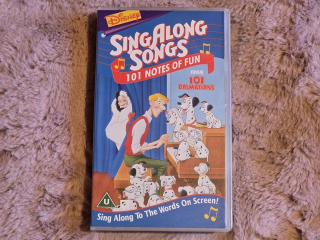DISNEY SING ALONG Songs - 101 Notes Of Fun (VHS, 1995) Dalmatians RARE ...