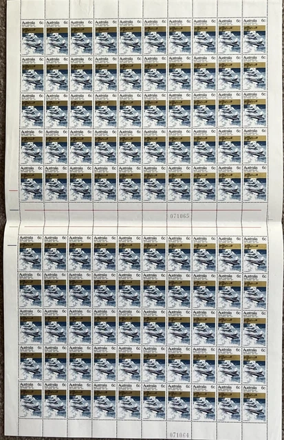 1971 50TH ANNIVERSARY R.A.A.F 6c FULL SHEET 100 DECIMAL STAMPS - FRESH ...