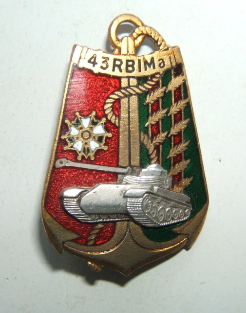 INSIGNE 43° REGIMENT BLINDE D'INFANTERIE DE MARINE - 9 PALMES - Drago EUR 12,00 - PicClick FR