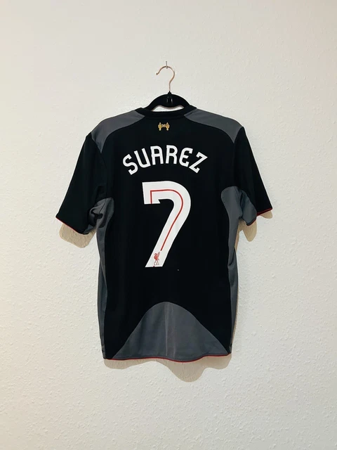 SUAREZ 7 LIVERPOOL football Shirt Men’s M Europa League 2012/13 Away ...