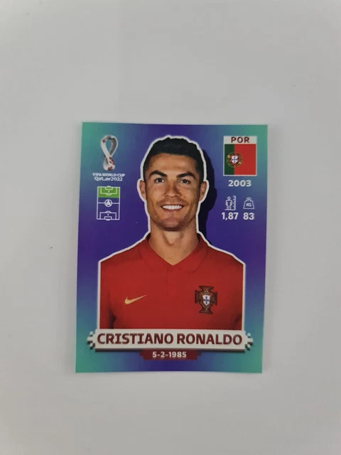 PANINI FIFA WORLD Cup Qatar 2022 Cristiano Ronaldo Sticker Portugal No ...