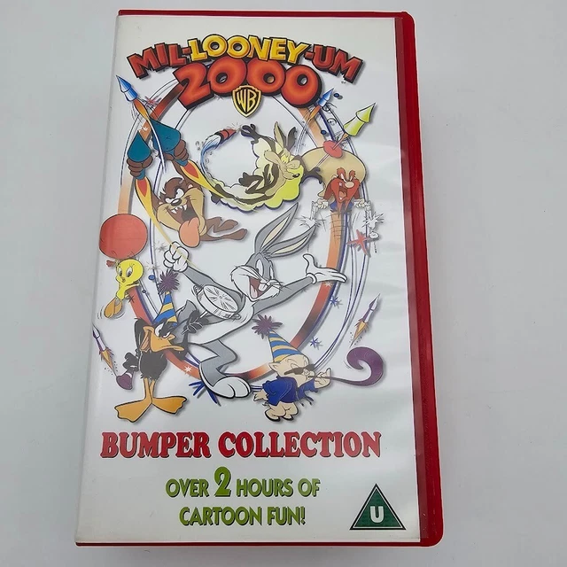LOONEY TUNES CARTOONS Double VHS Video Tape Mil-Looney-Um 2000 Bumper ...