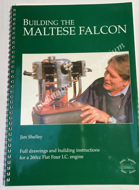 PLANS MALTESE FALCON Jim Shelley Flat Four I C aero engine drawings ...