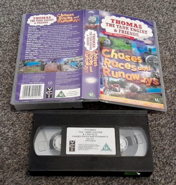 THOMAS THE TANK Engine Chases Races And Runaways Pal Vhs Video Kids ...