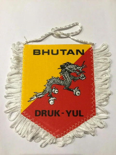 BHUTAN FANION VINTAGE blason banderin pennant wimpel drapeau pays EUR 4 ...