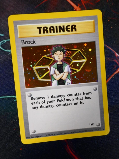 LP (ILLIMITÉ) CARTE Pokémon BROCK GYM HEROES Set 15/132 Holo Rare ...