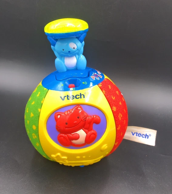 VTECH POP UP Surprise Ball Toy With Music Colours And Animals Sounds ...