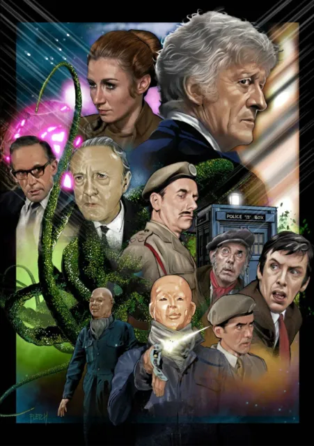 DOCTOR WHO 3RD Third Doctor Jon Pertwee A3 Poster Brand New By Jason ...