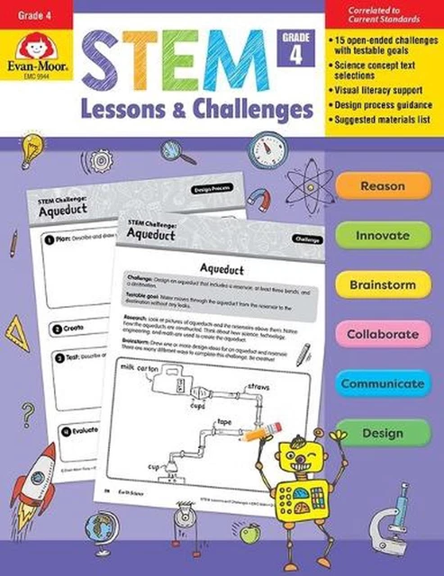 STEM LESSONS AND Challenges, Grade 4 Teacher Resource by Evan-Moor ...