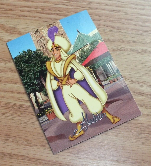 WALT DISNEY WORLD Signature Series #13 Aladdin Collectible Trading Card ...