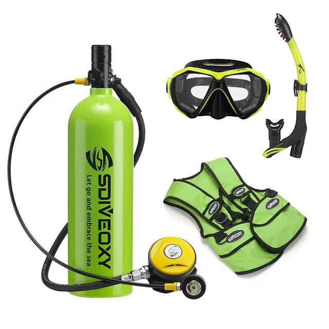 SCUBA DIVING OXYGEN Tank Kit 2L Cylinder Underwater Breather w ...