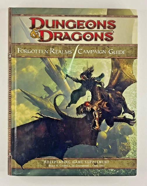 D&D4 VO - Forgotten Realms Campaign Guide (W/Map) EUR 49,90 - PicClick FR