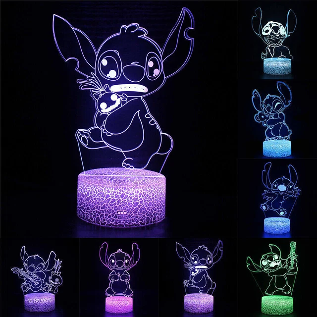 3D LILO & Stitch Night Light LED Desk Lamp Touch Control Kids Room ...